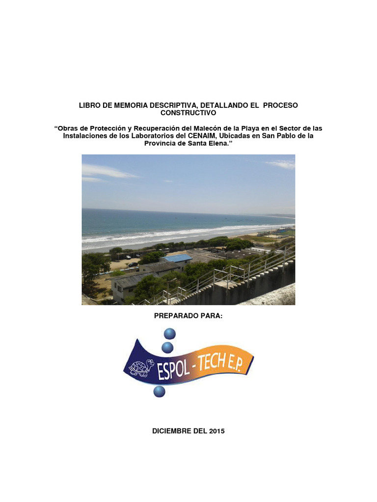 MEMORIA DESCRIPTIVA Modelo para Enrocado | PDF | Hormigón | Diodo ...