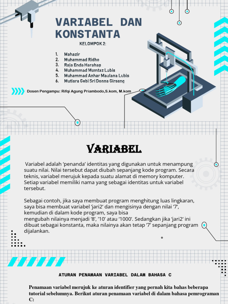 Variabel Dan Konstanta | PDF | Metode & Bahan Ajar | Komputer