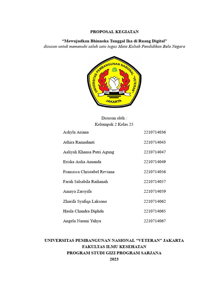 Proposal Kelompok 2 | PDF