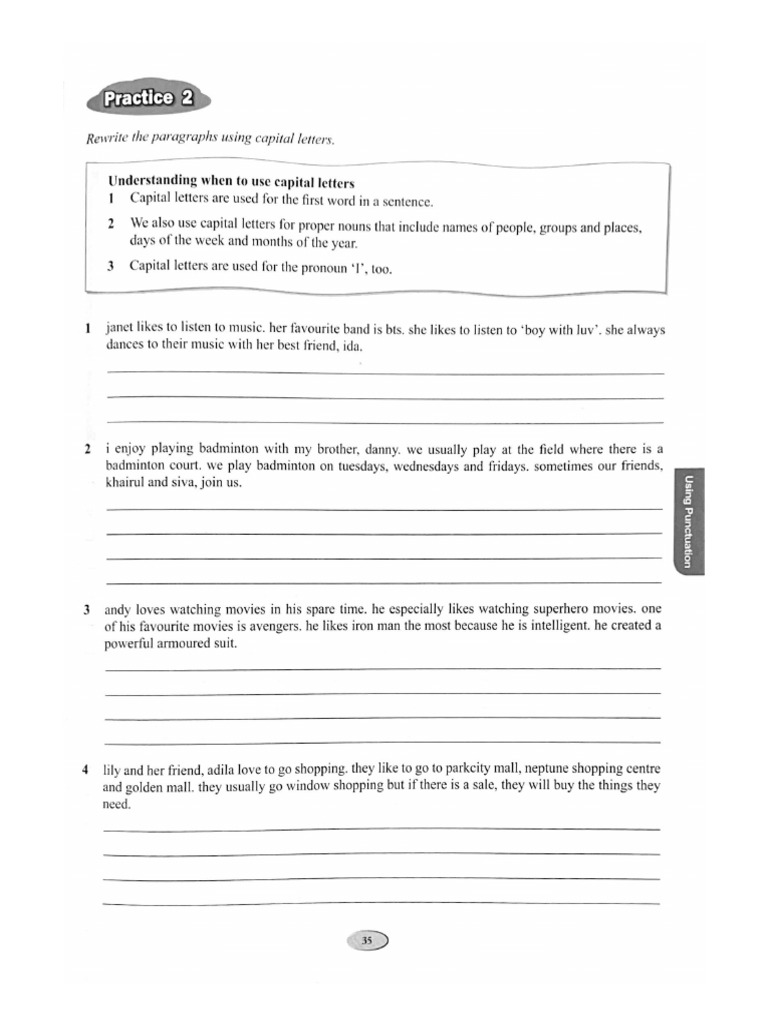 Capital Letters Practice Beginners | PDF