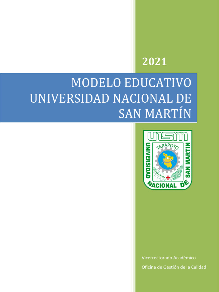 Bibliog 00 Modelo - Educativo UNSM v4 Corregido 20-12-2021 | PDF ...