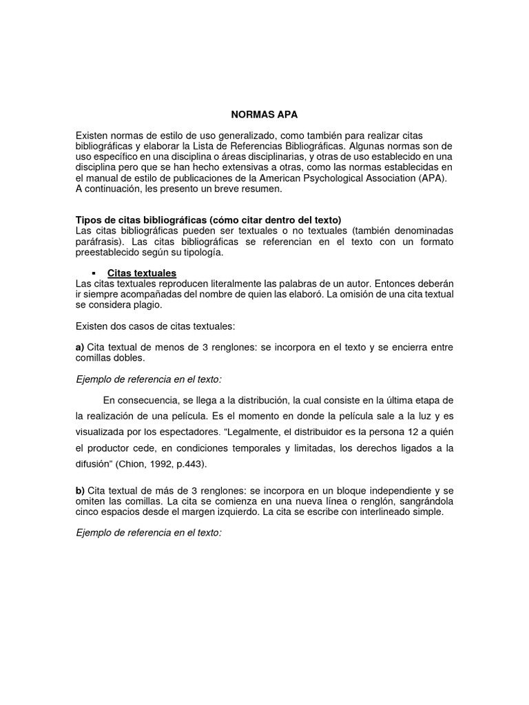 Citas Directas e Indirectas en Normas APA | PDF | Estilo apa | Autor