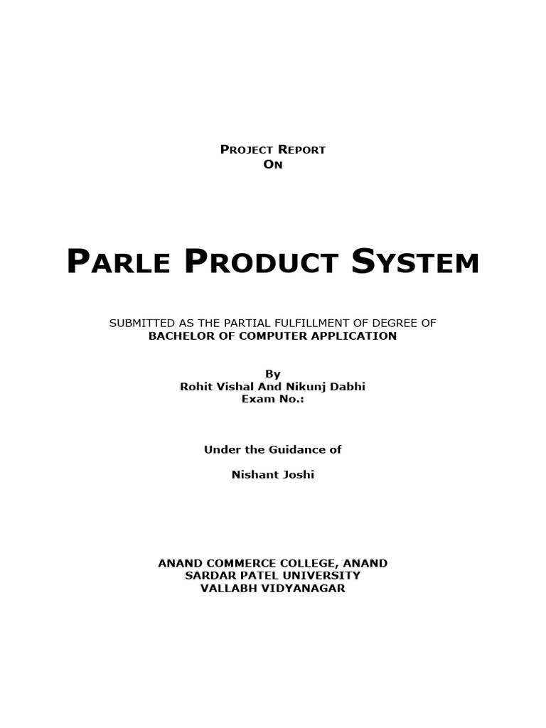 Parle Product System Final 56 39 | Download Free PDF | Software Testing ...
