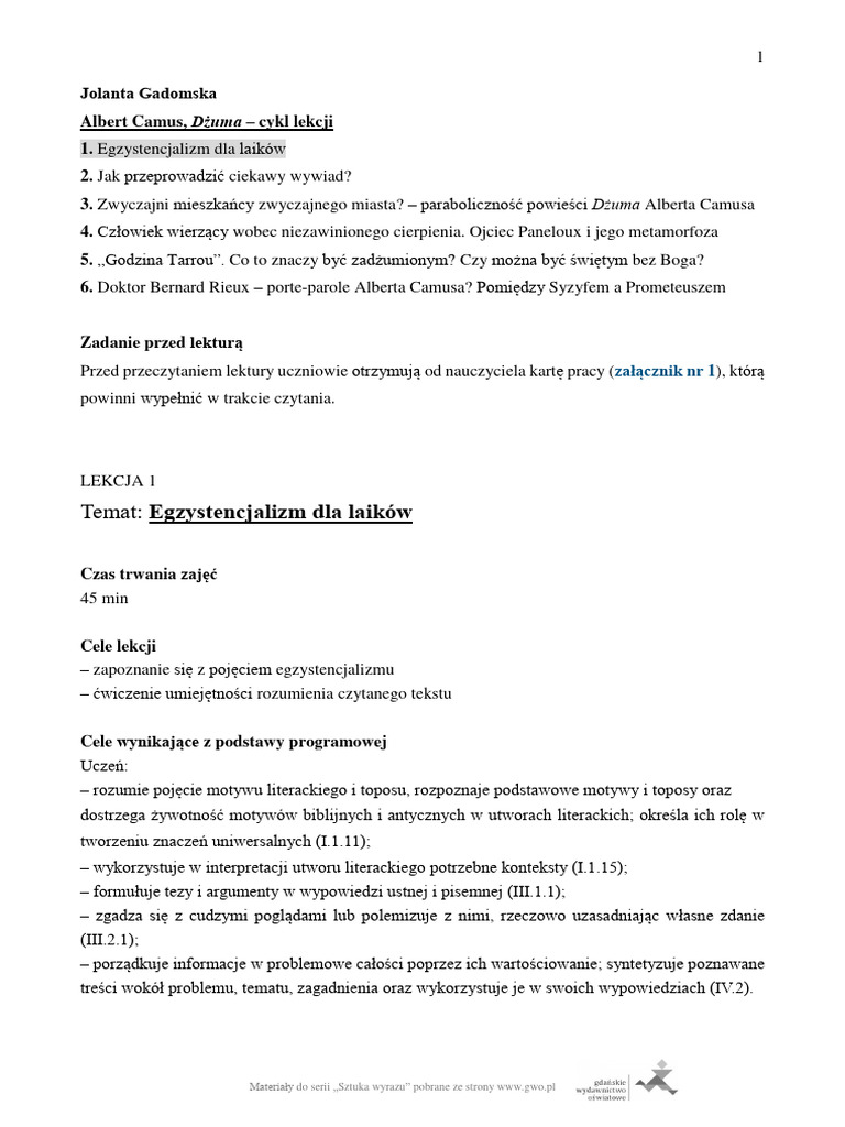 Scenariusze Dzuma 2 | PDF