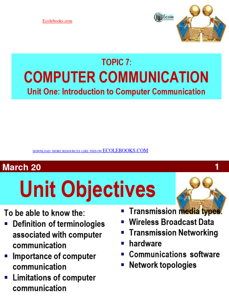S.3 Ict Notes 701 Introduction To Computer Communication | PDF