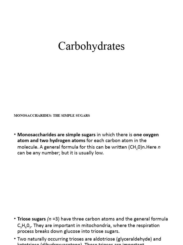 Edexcel AS Level Notes Carbohydrates | PDF