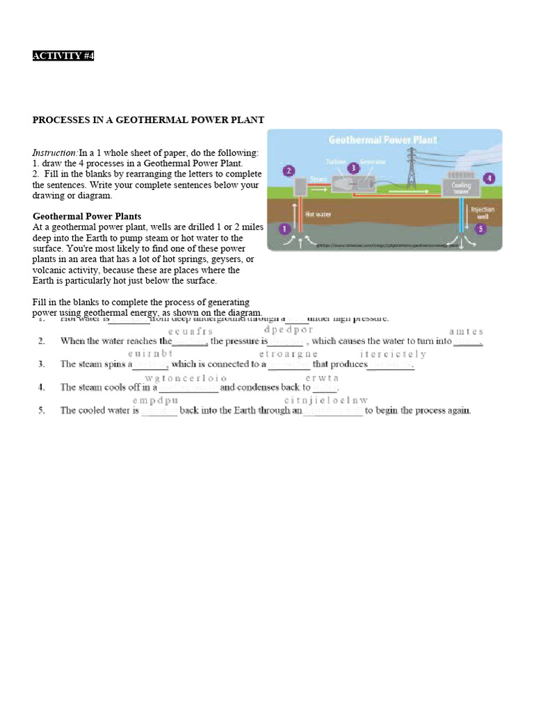 Q3 Activity 4 Geothermal Energy | PDF