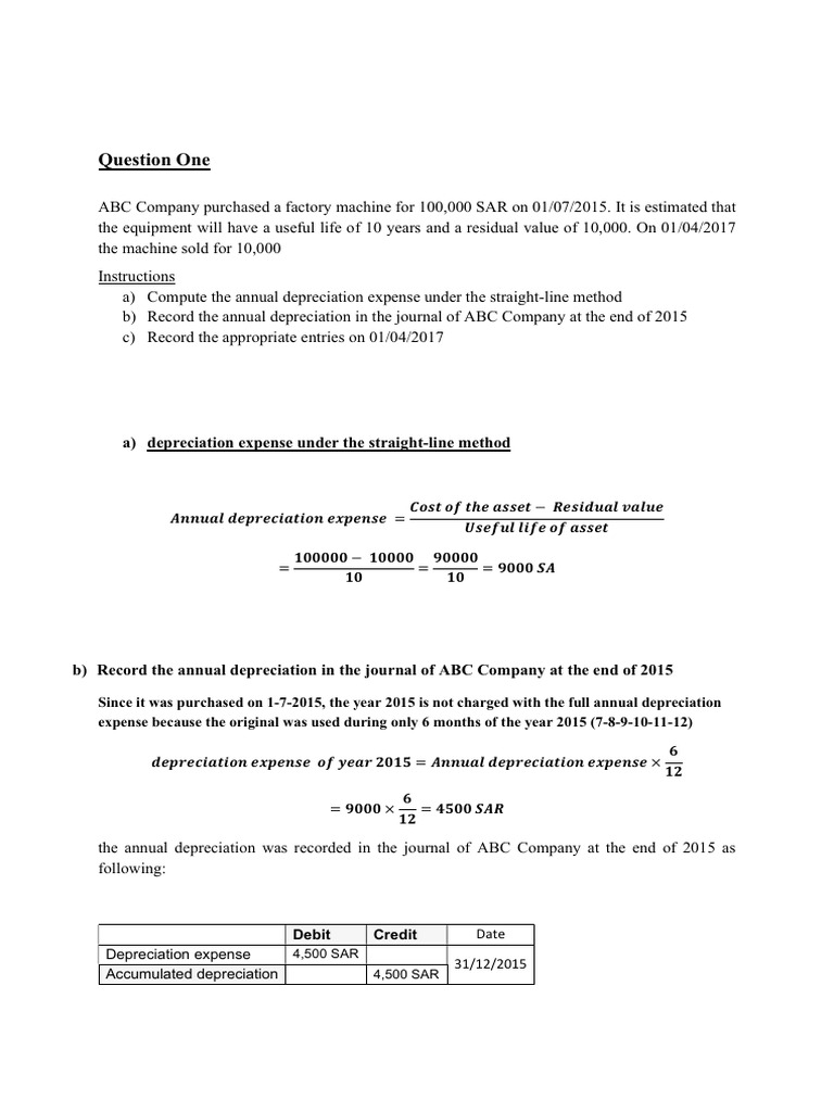 ABC Company Machine Depreciation Analysis | PDF