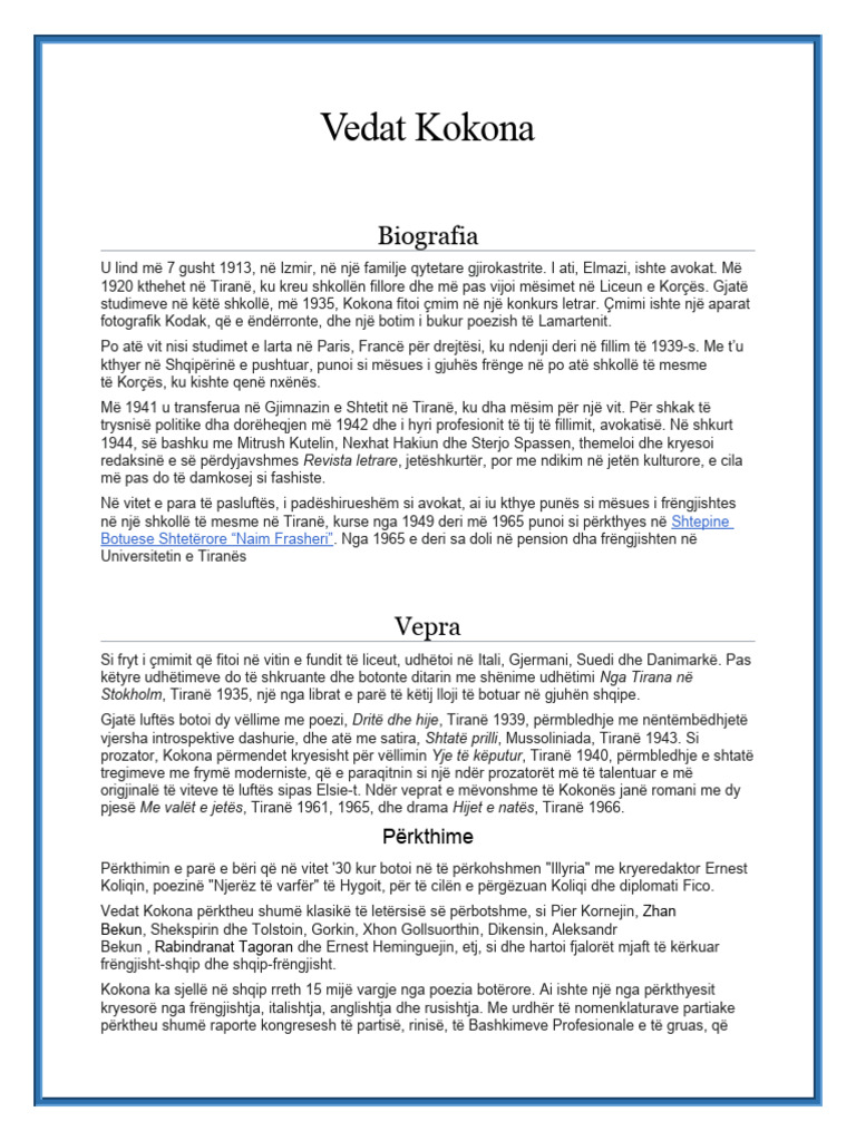 Vedat Kokona | PDF