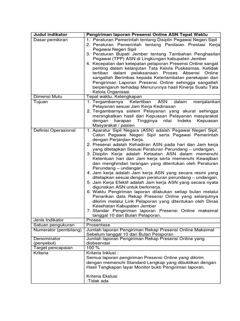 Profil Indikator Mutu KMP (Manj. SDM) | PDF