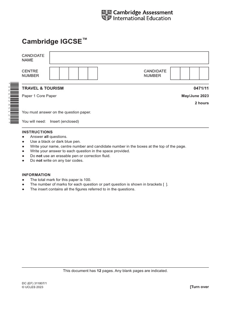 Exam Cambridge Test 1 - Edited | PDF
