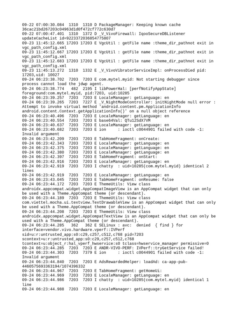 Debugging Vivo AppCompat Theme Errors | PDF