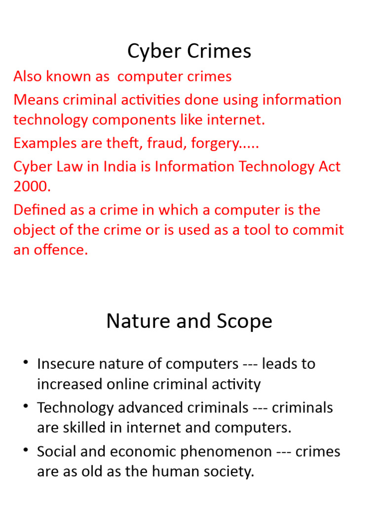 Understanding Cyber Crimes and Laws | PDF | Malware | Cybercrime