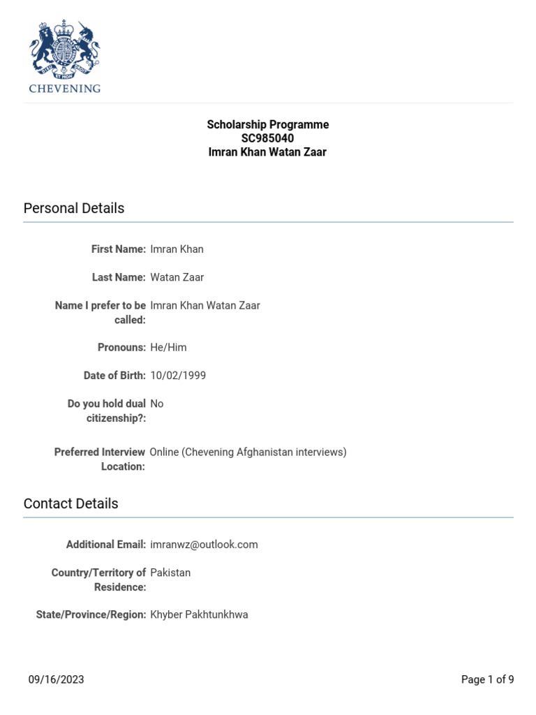 Application Preview Pdf Travel Visa