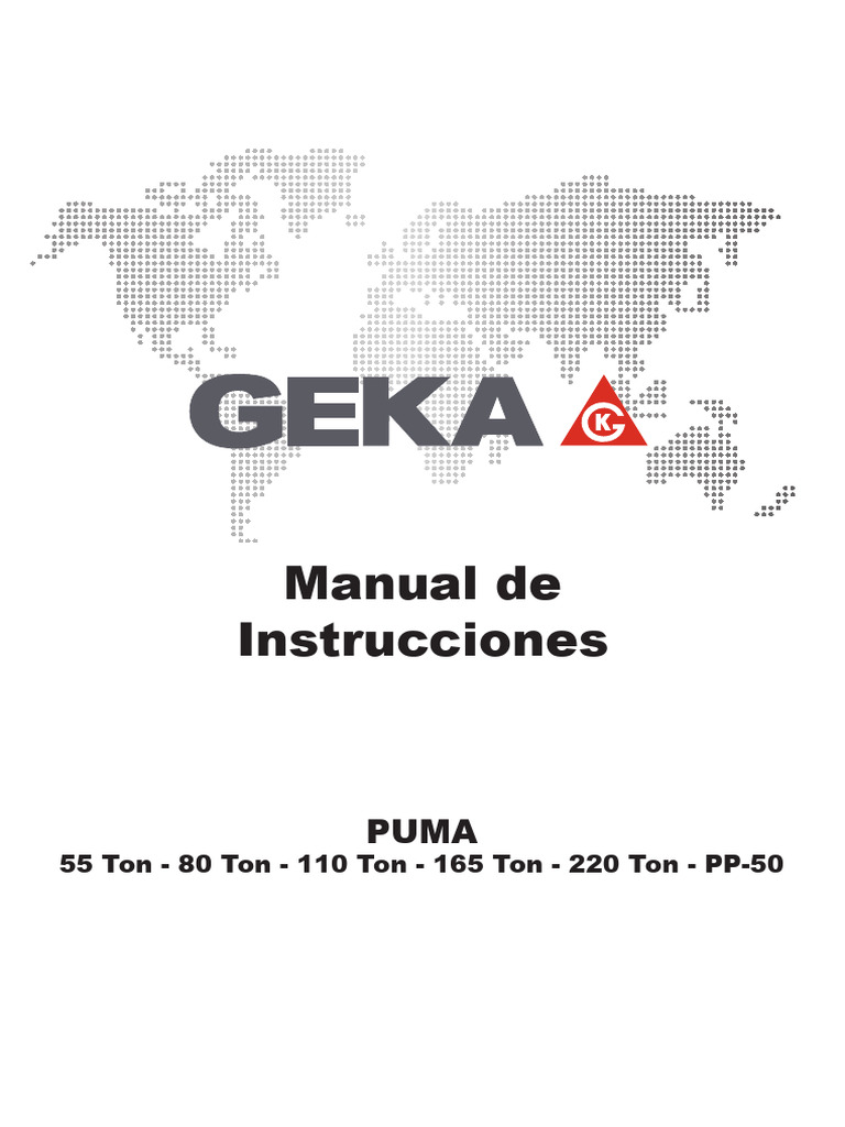 Manual Instrucciones GEKA PUMA | PDF | Transformador | Bomba