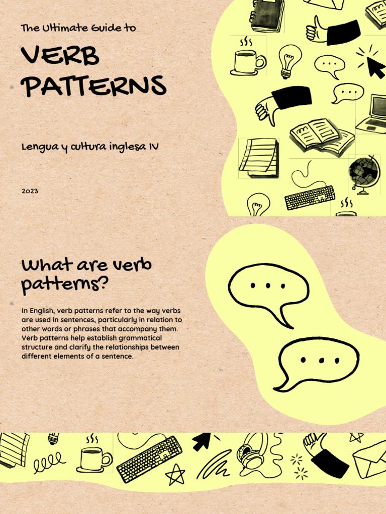 Verb Patterns | Download Free PDF | Verb | Linguistics