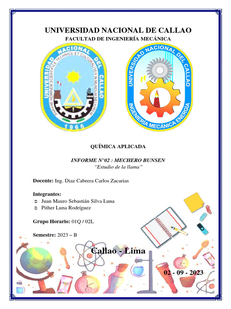 Mechero bunsen - laboratorio de química | PDF | Combustión | Química