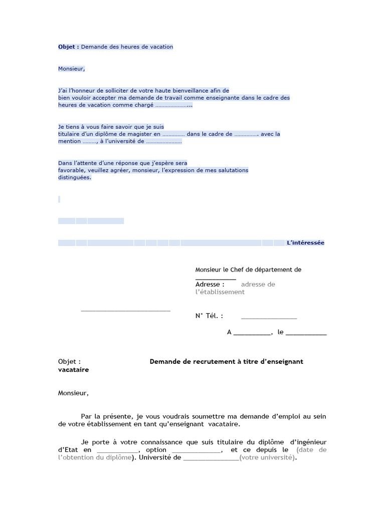 Demande de Mutation | PDF