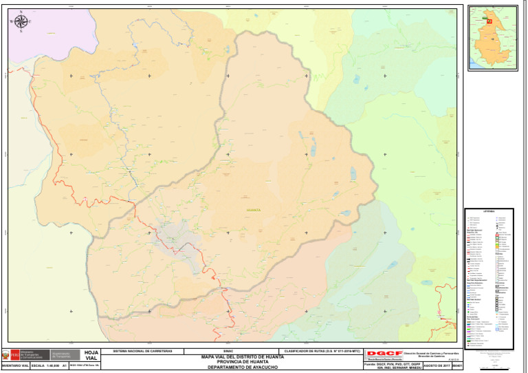 AY - 050401 HUANTA - Plano Vial de La Provincia de Huanta | PDF