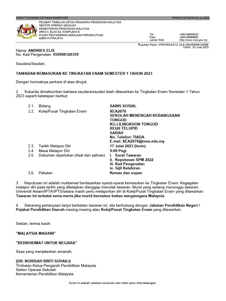 Httpssst6.Moe - gov.MysemakanT6suratawar - Cfmagiliran HT409A001&CFID ...