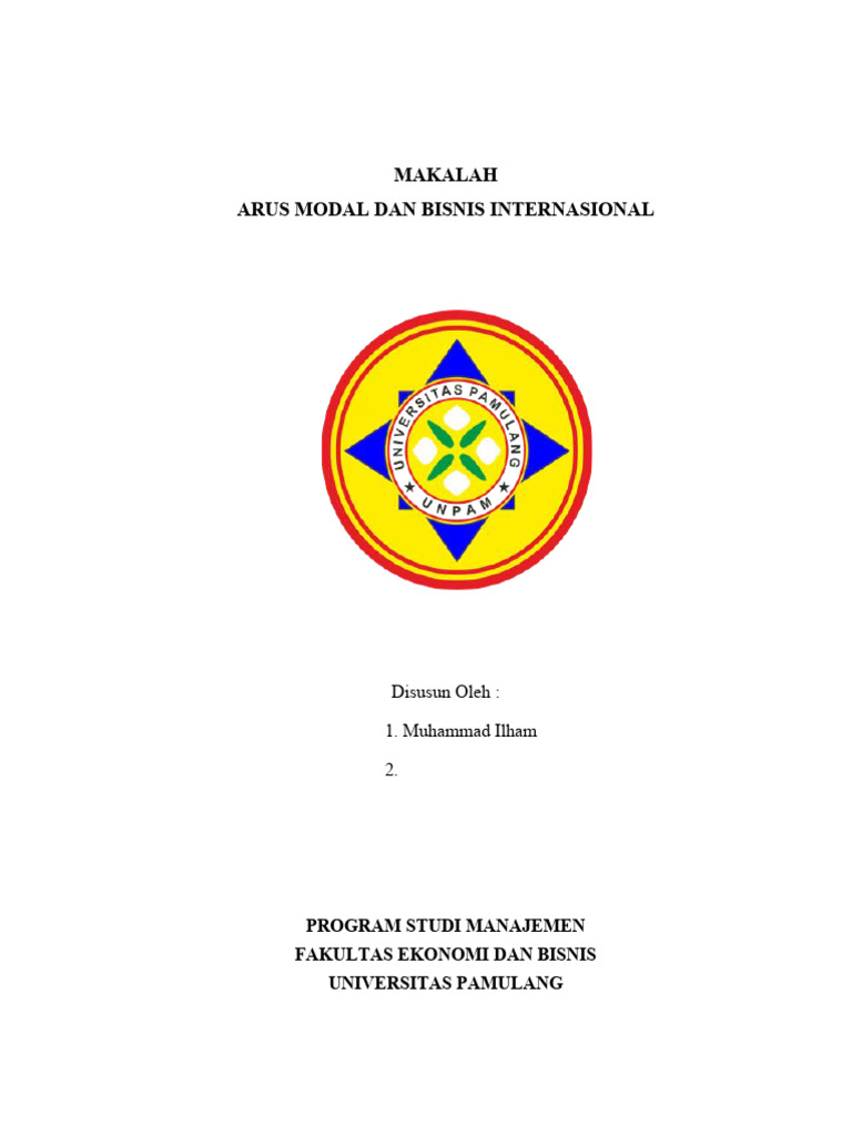Arus Modal dalam Bisnis Internasional | PDF