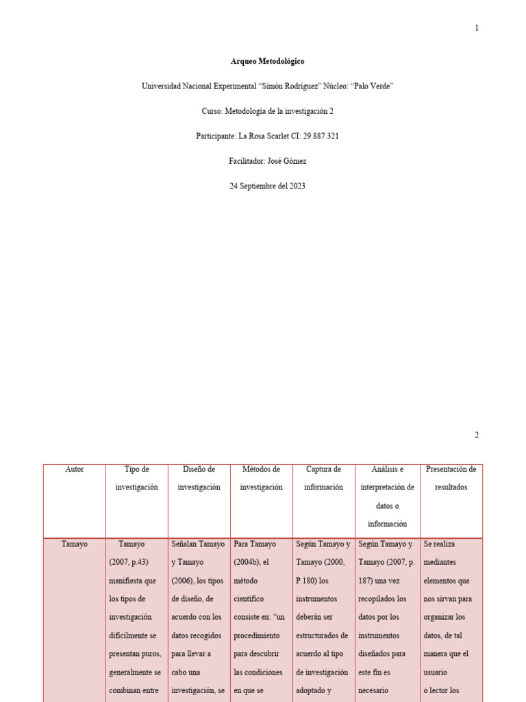 Arqueo Metodológico | PDF