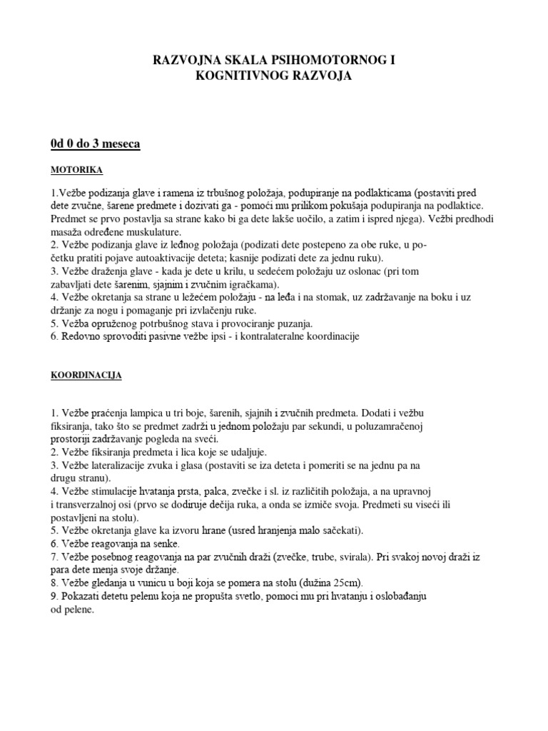 Razvojna Skala | PDF