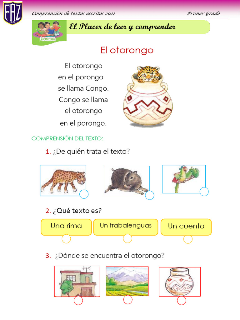 S - 30 - Lectura - El Otorongo | PDF