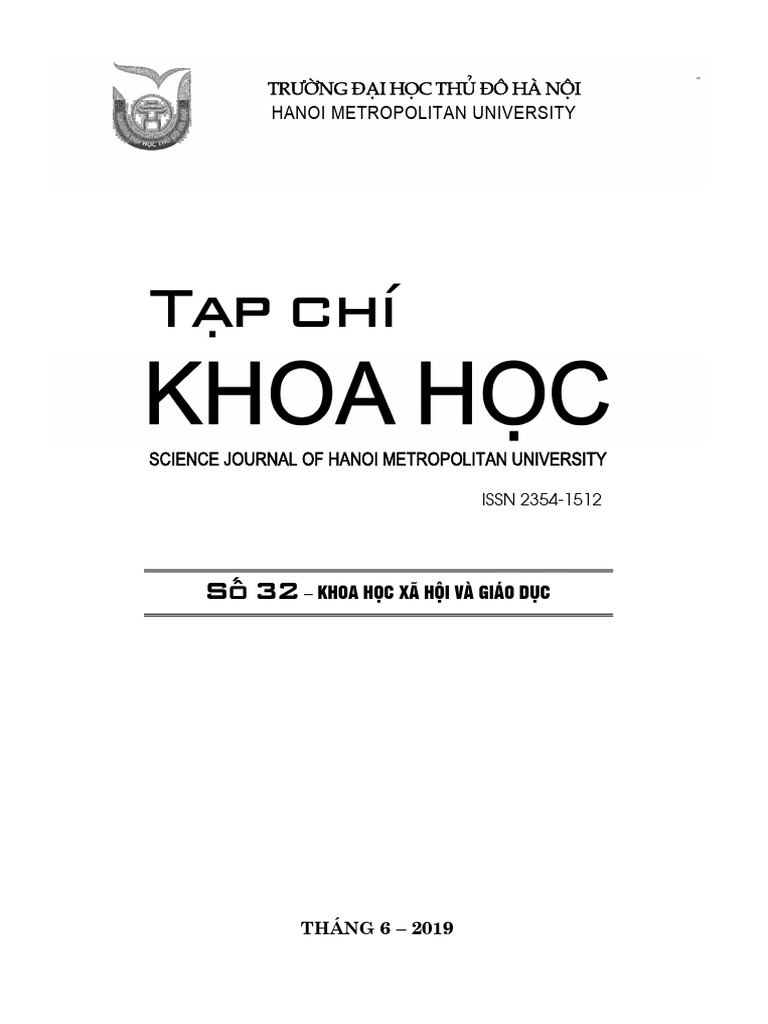 TCKH So 32 KH Xa Hoi Va Giao Duc DH Thu Do 6 2019 PDF | PDF