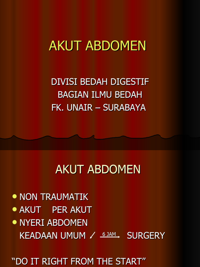 Akut Abdomen | PDF