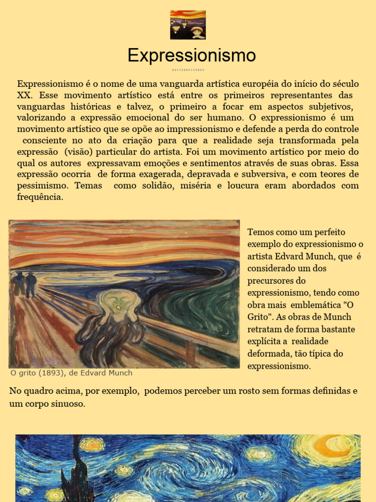 Português, Expressionismo | PDF