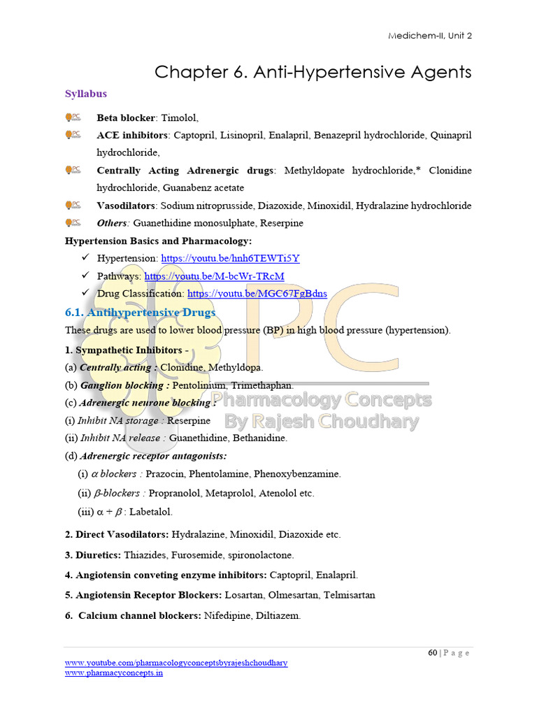 Antihypertensive Drugs Pdf