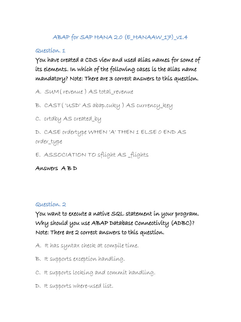 E - HANAAW - 17 40 - Q Updated 2 | PDF E - HANAAW - 17 40 - Q Updated 2 | PDF
