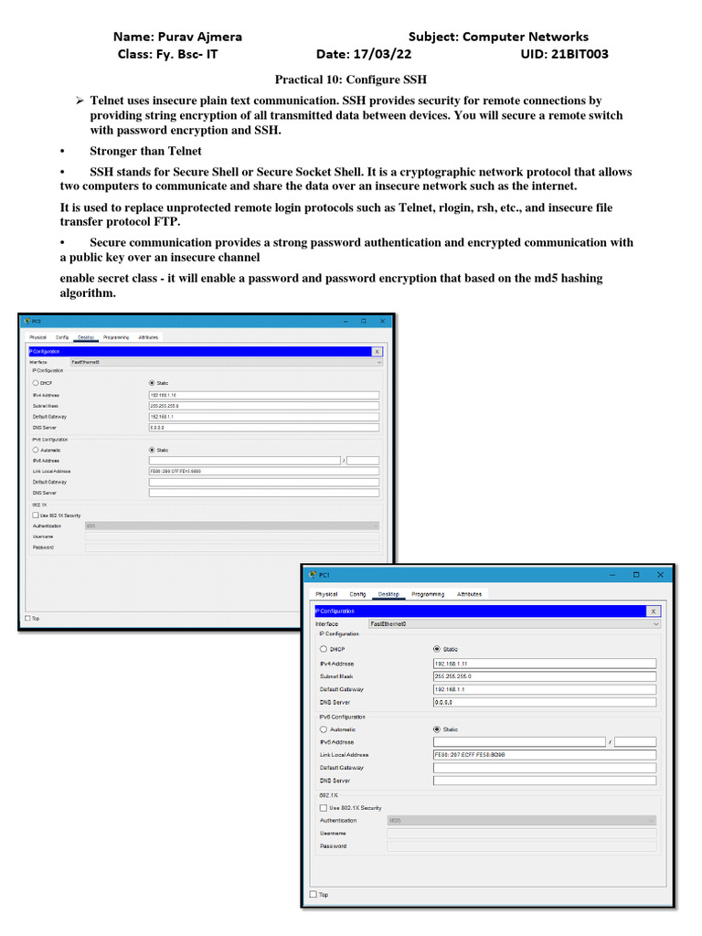 CN - Practical 10 | PDF