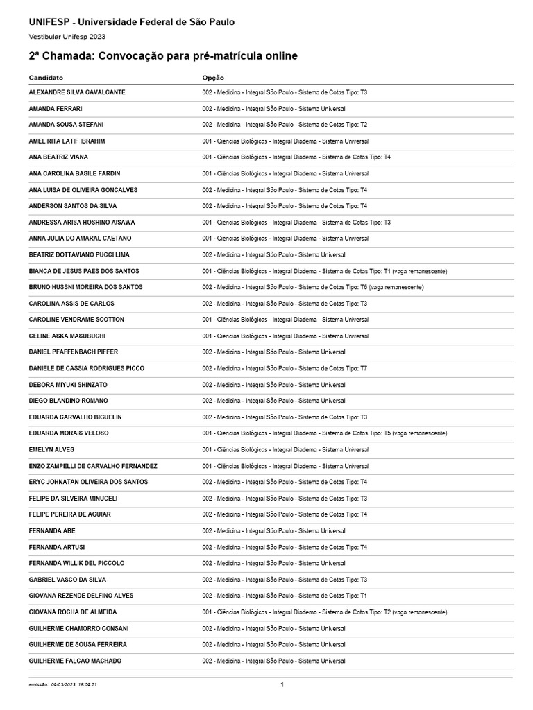 2 chamada - Misto | PDF