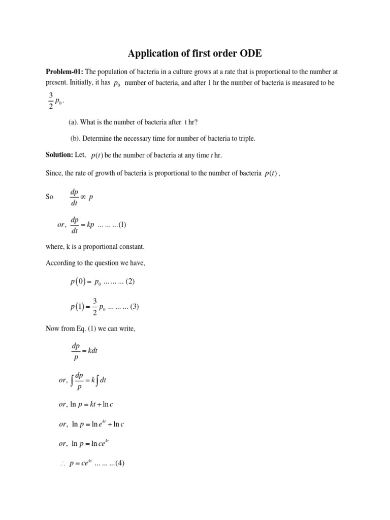 03 Application of ODE | PDF | Radioactivity | Applied And ...
