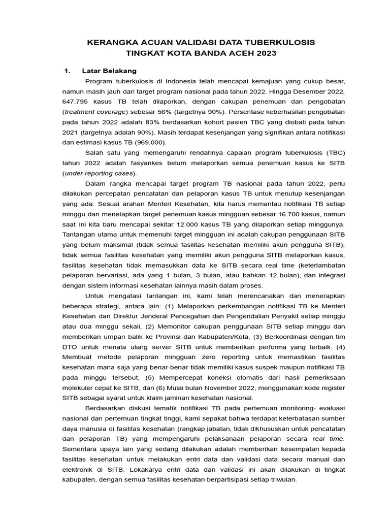 Validasi Data 455 TOR | PDF | Sains & Matematika