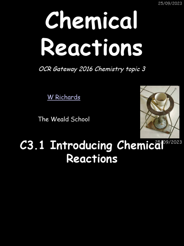 C3 Chemical Reactions | PDF | Acid | Redox