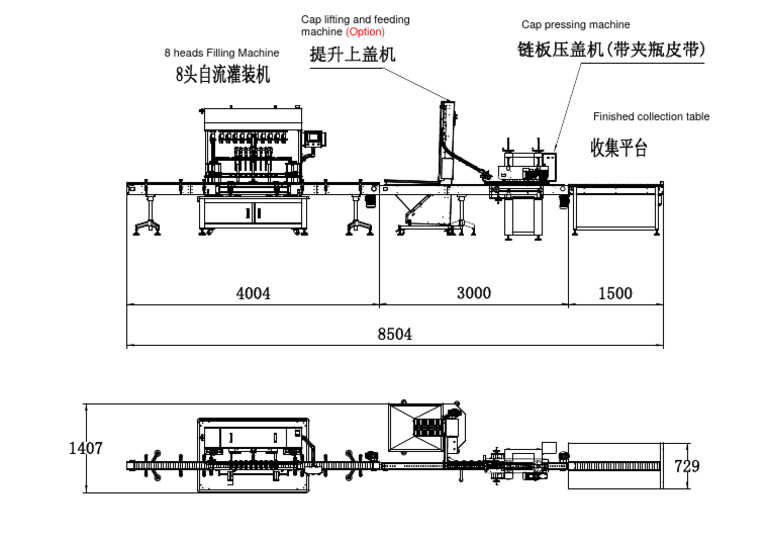 Layout-Heads Filling Machine+Cap Pressing Machine | PDF