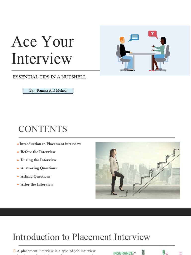 Ace Your Interview: Essential Tips in A Nutshell | PDF