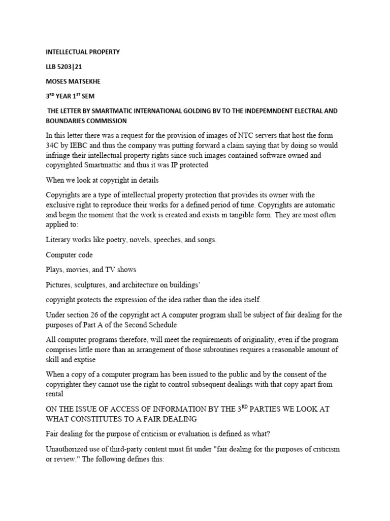 Intellectual Property Assignment | PDF