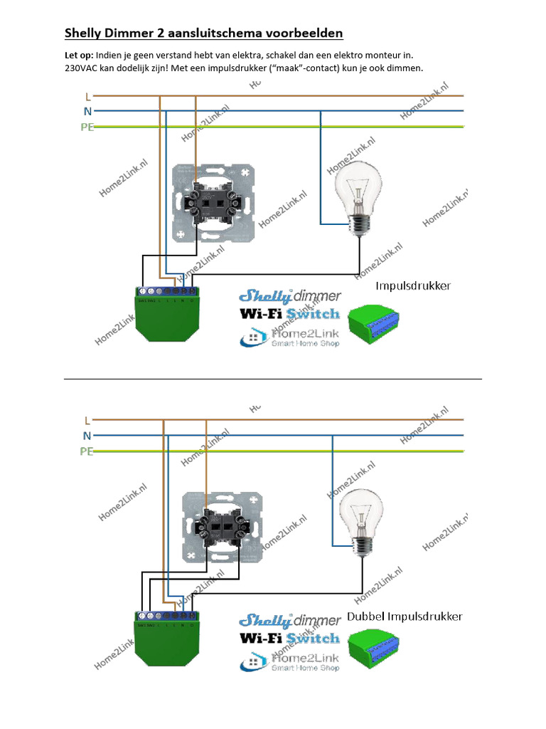 Shelly Dimmer 2 Aansluitschema | PDF