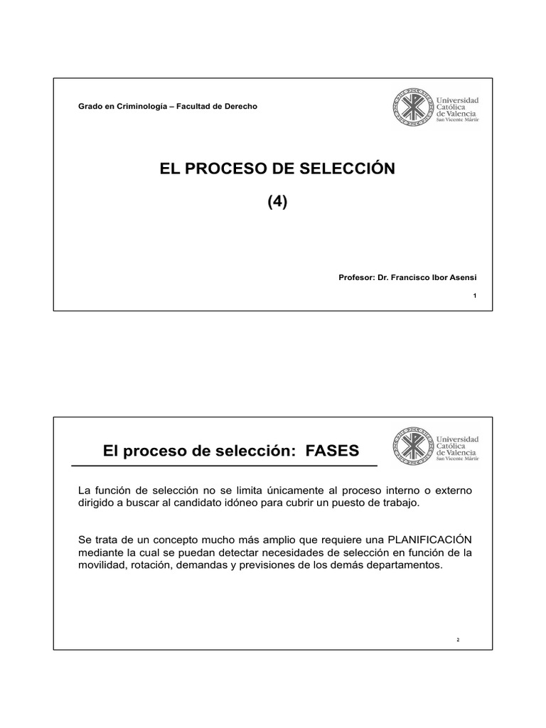 Sesion 4 - El Proceso de Seleccion | PDF | Reclutamiento | Planificación Sesion 4 - El Proceso de Seleccion | PDF | Reclutamiento | Planificación