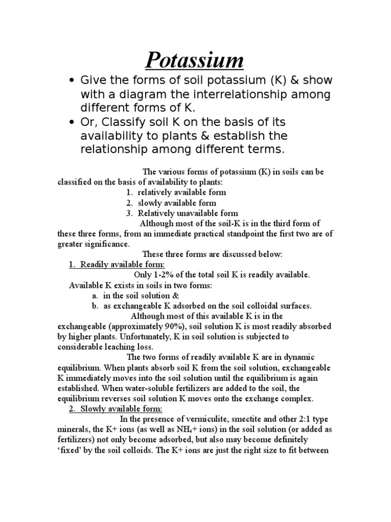 Potassium | PDF | Potassium | Diet & Nutrition