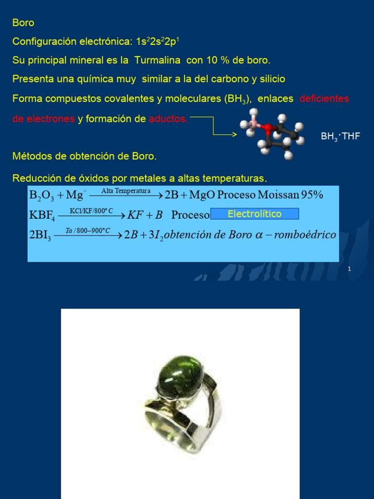 Propiedades y Compuestos del Boro | PDF