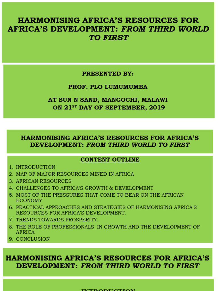 Pro-Lumumba-Harmonising-African-Resources-power-point-1- | PDF | Africa ...