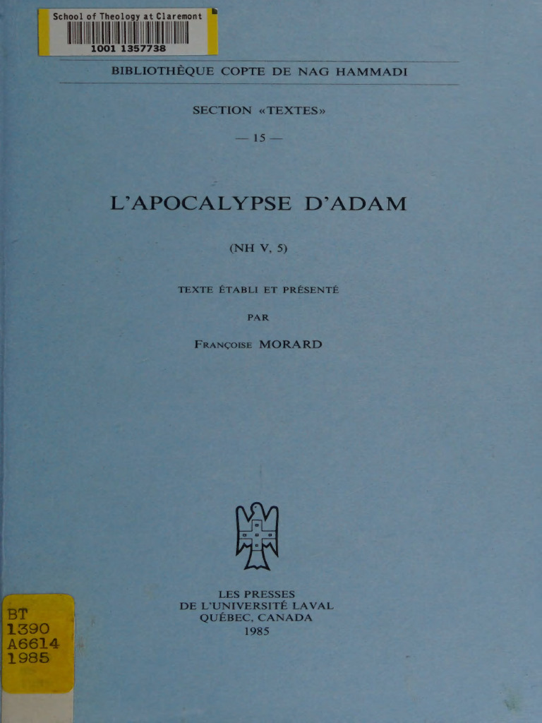 L'apocalypse D'adam | PDF