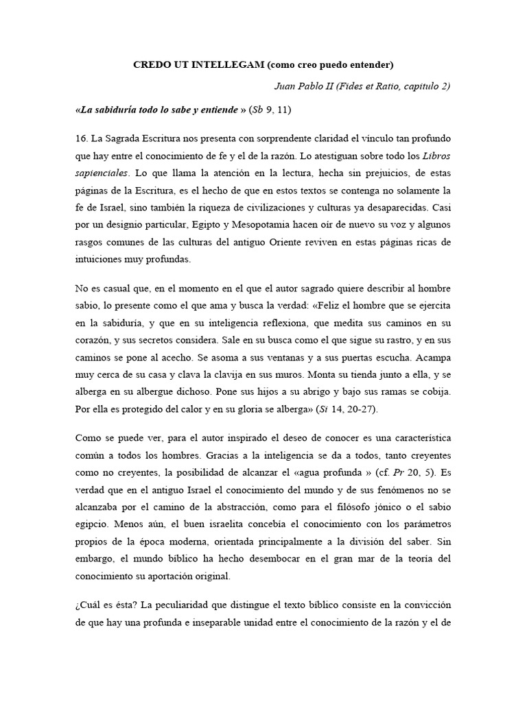 Credo Ut Intellegam | PDF