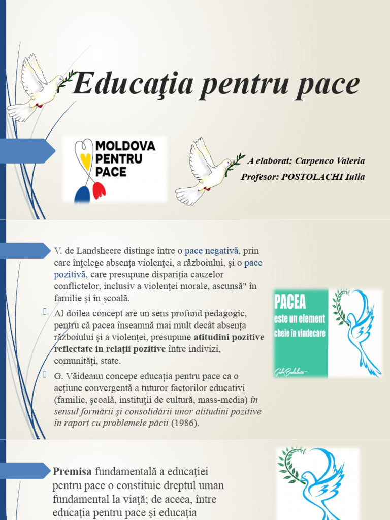 Educaţia Pentru Pace | PDF