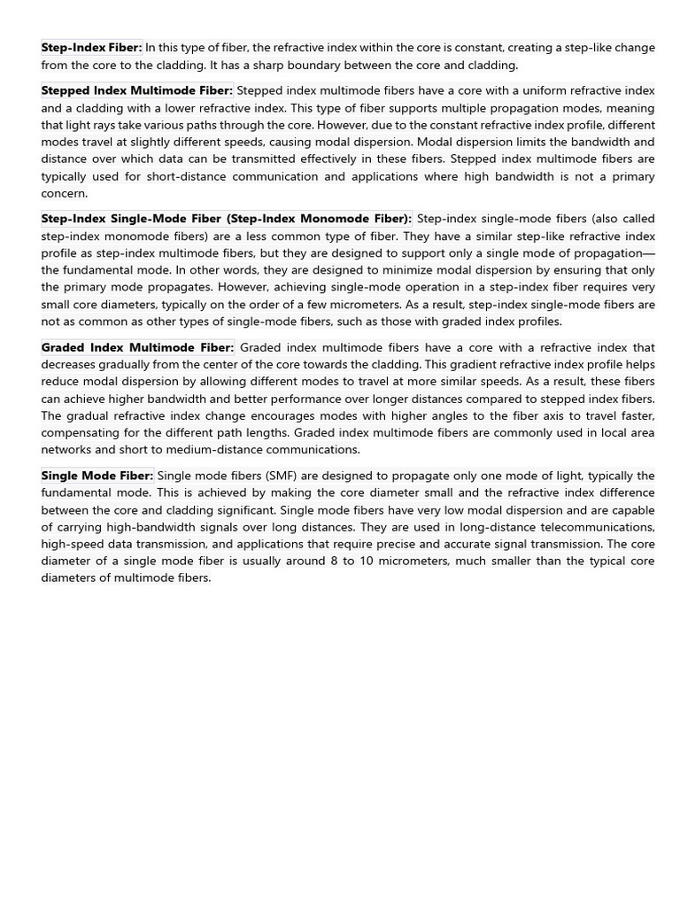 Optical Fiber Communication Note | PDF | Wavelength Division ...
